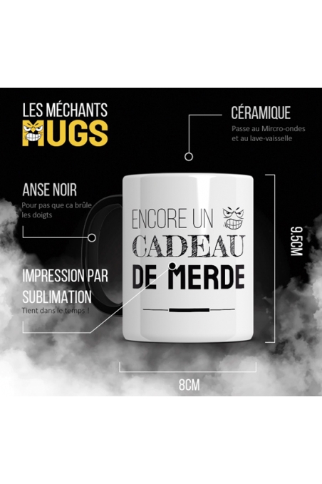 Méchant Mug - Cadeau de Merde - Mug humoristique - Mug humour